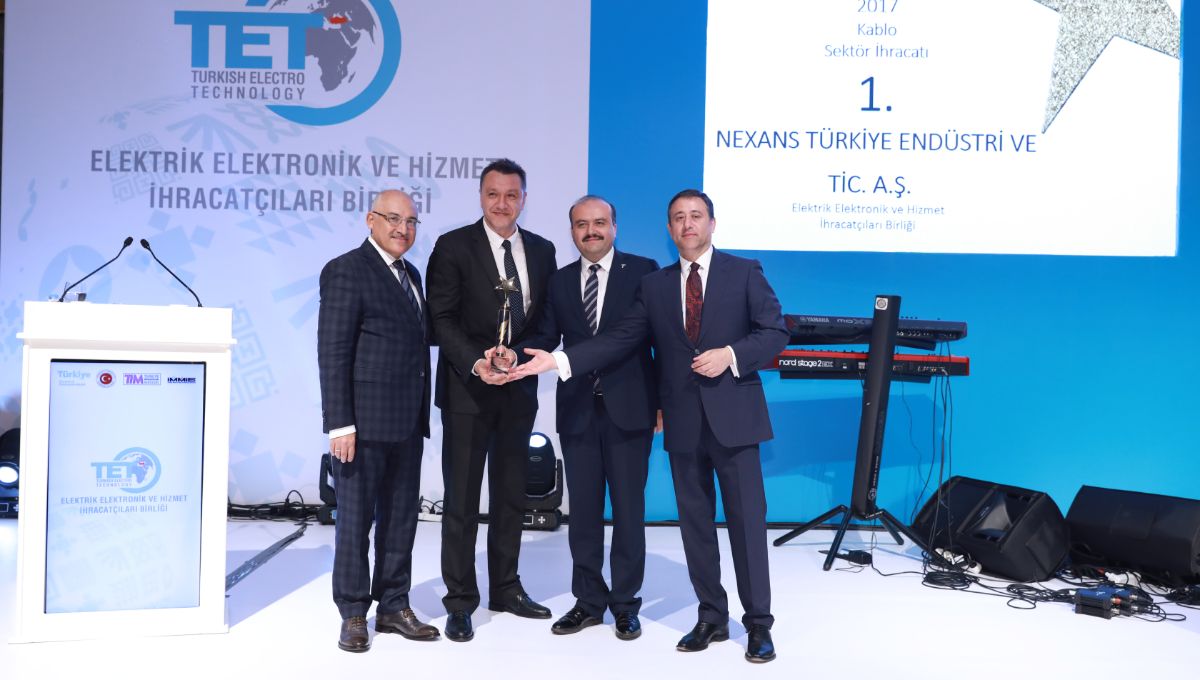 Nexans - Kablo Sektörünün İhracat Şampiyonu Bu Yıl da Nexans Türkiye Oldu